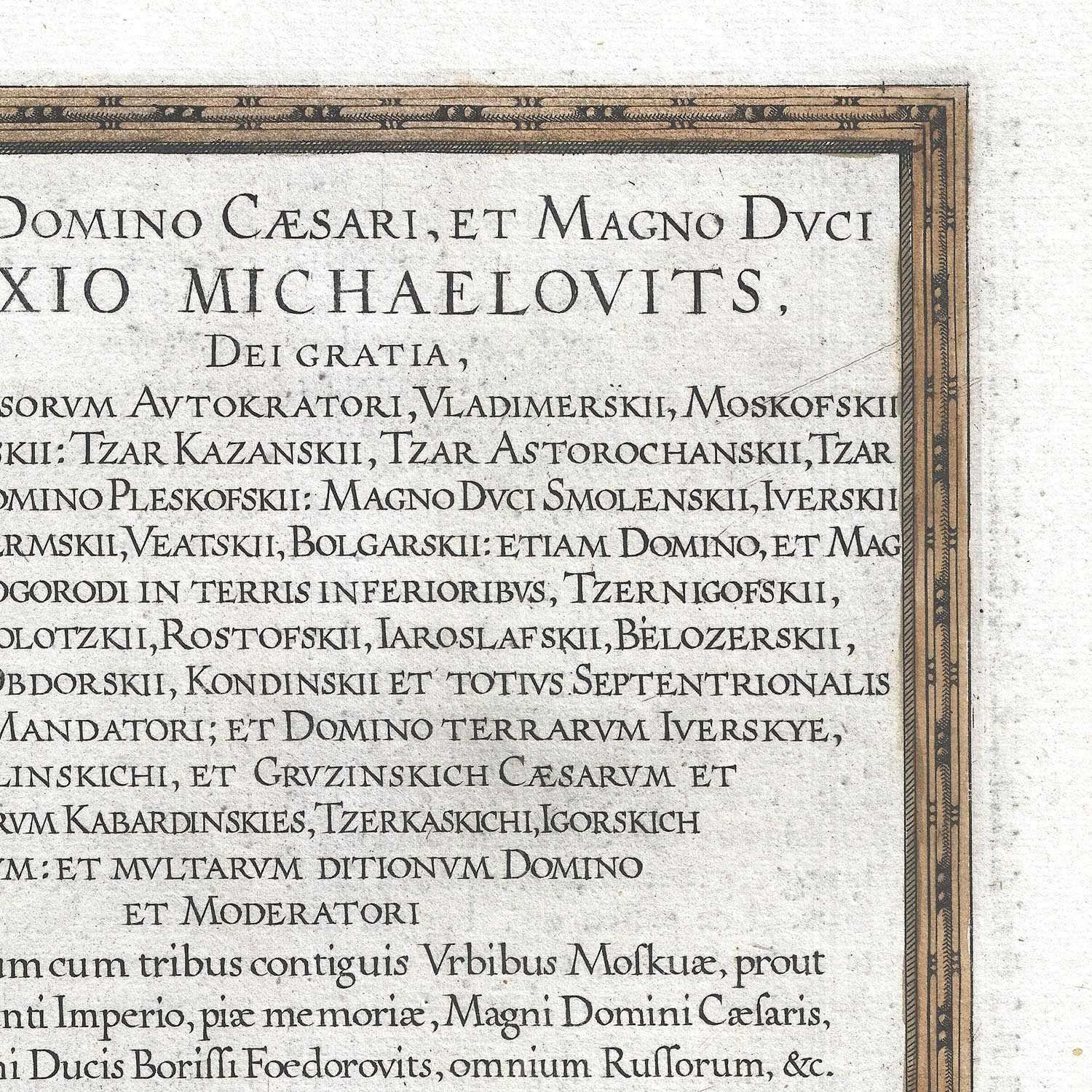 Ancient Map of Kremlin, Moscow, 1642, Very Rare Map, Beautiful, Fine ...