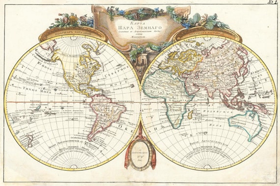 World Map In Russian Language