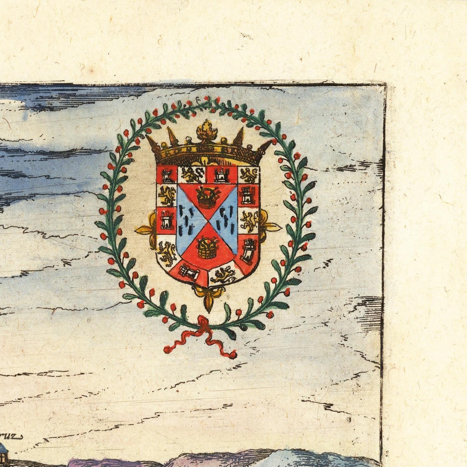 Ancient map of Sevilla 1588 very rare bird's eye view | Etsy