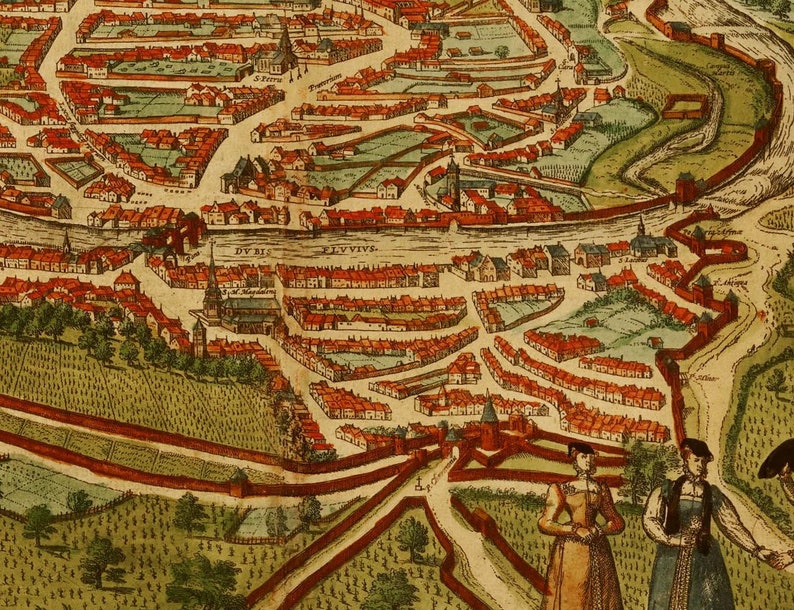Besançon Map Print: 1572 Vesontio, Rare Vintage Fine Art - Etsy