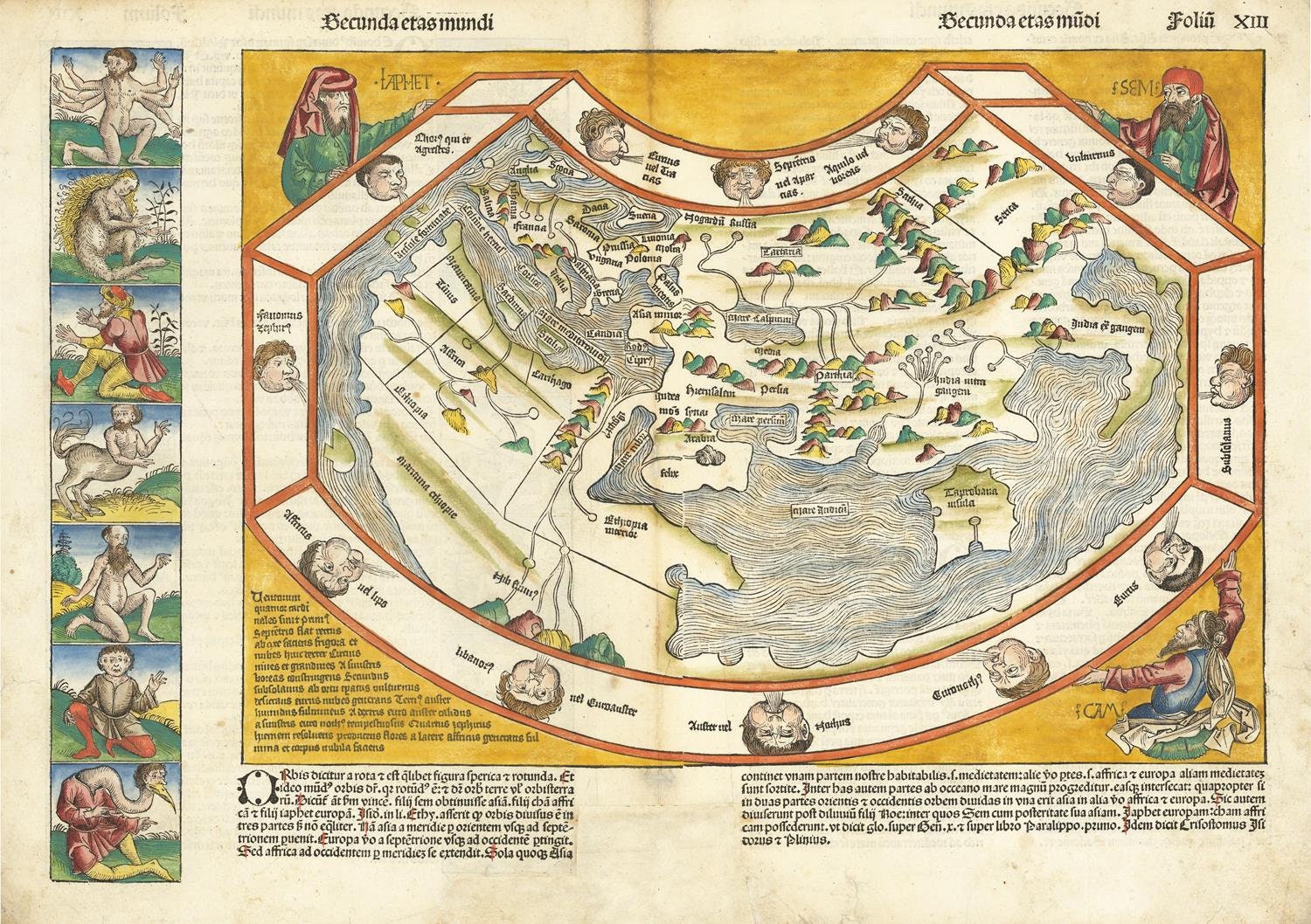 Ancient World Map Before Discovery of America 1493 Extremely - Etsy