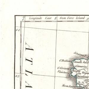Antique Map of Spain and Portugal, 1790: Fine Art Print - Etsy