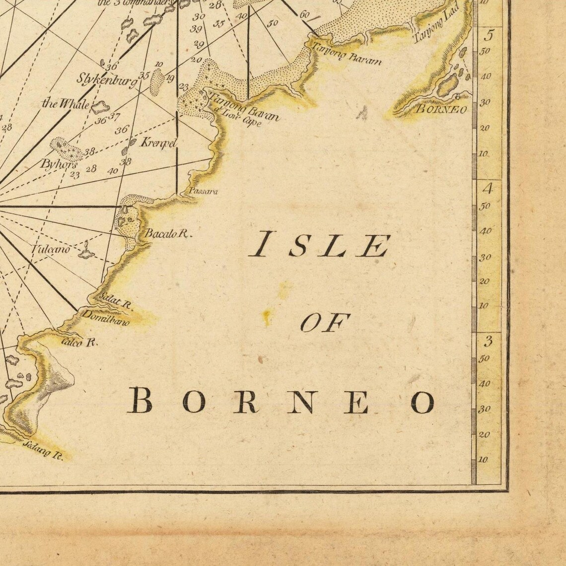 Old Map of the Coast of India 1794 Rare Map Antique Fine - Etsy