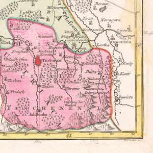 Silesia Old Map Print: 1758 Antique Decor, Breslau Inset - Etsy