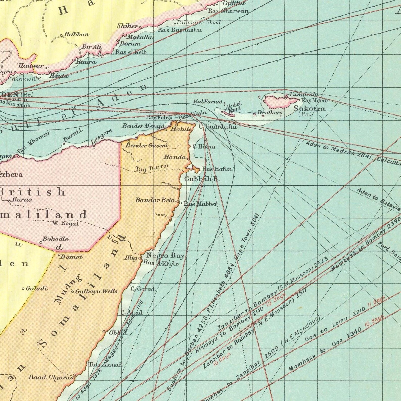 Old Map of Arabian Sea 1915 Rare Map Antique Fine - Etsy
