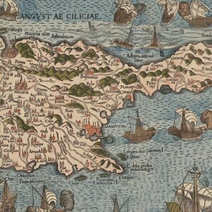 Ancient Map of Cyprus Print: 1570 Rare Reproduction, Antique Decor - Etsy