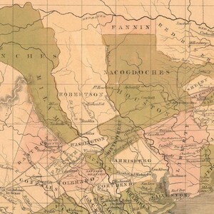 Antique Texas Map Print: 1842 Fine Art Reproduction - Etsy