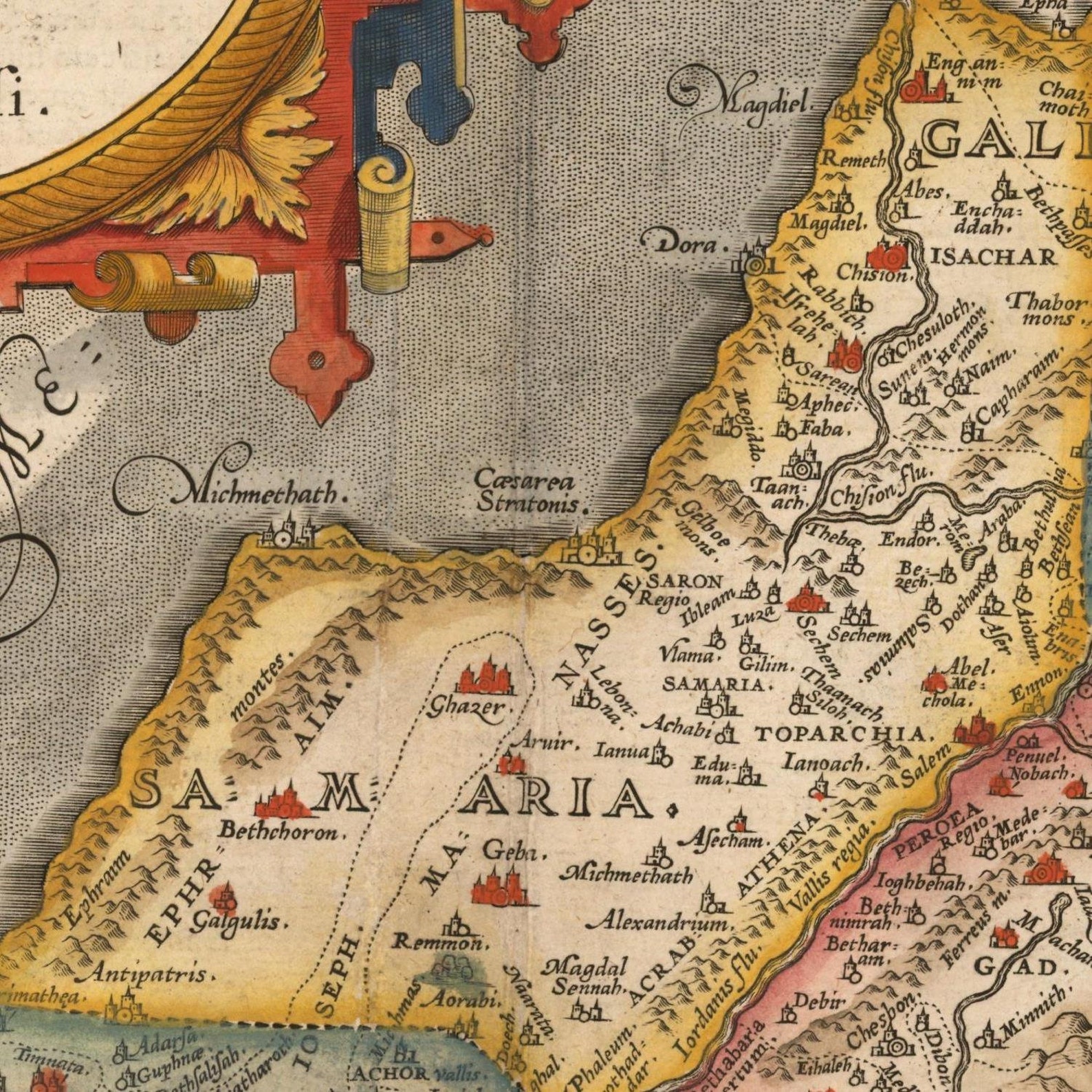 Antique Map of Israel: 1624 Iudea, Fine Art Print - Etsy