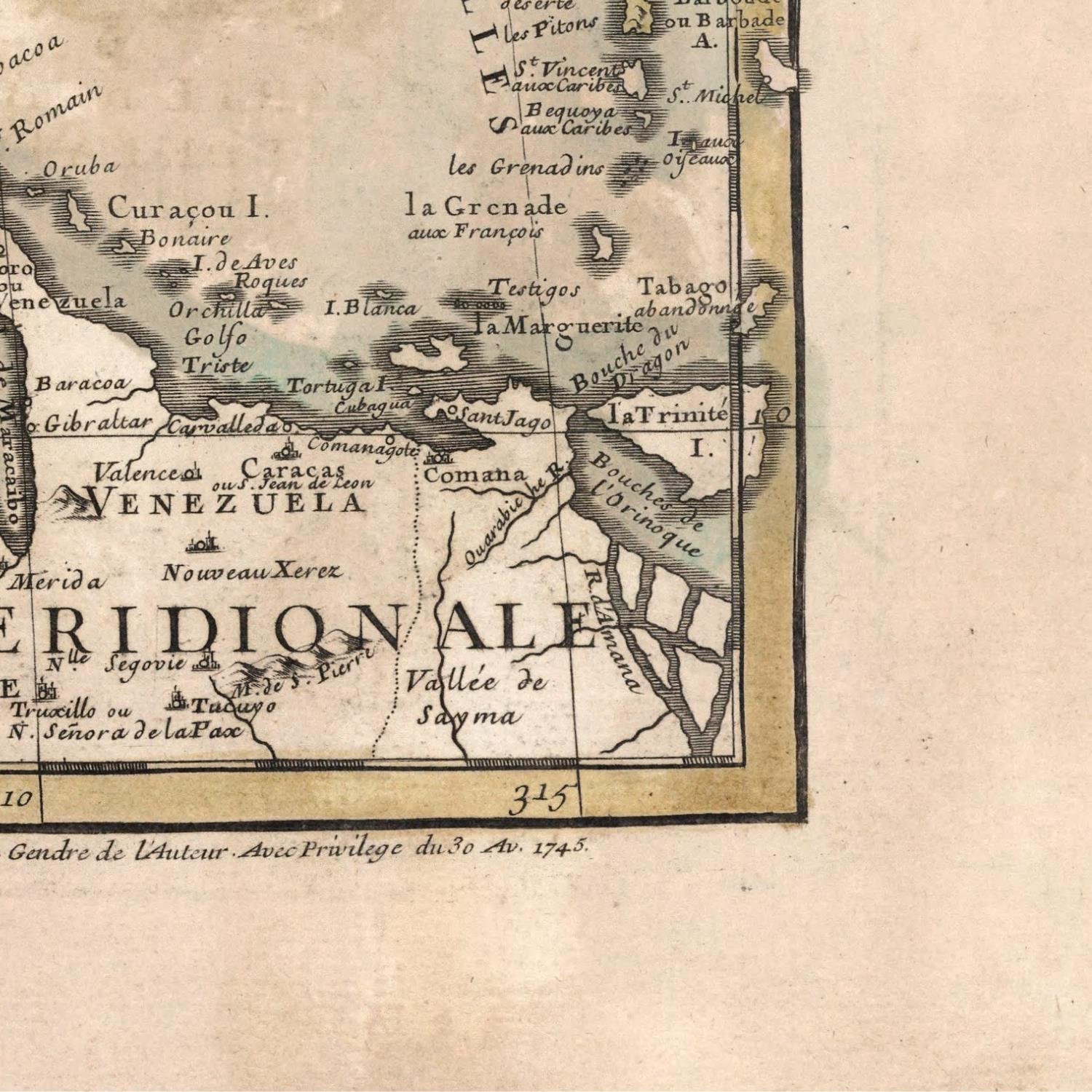 Ancient Map of Florida Mexico 1745 Very Rare Map Fine | Etsy