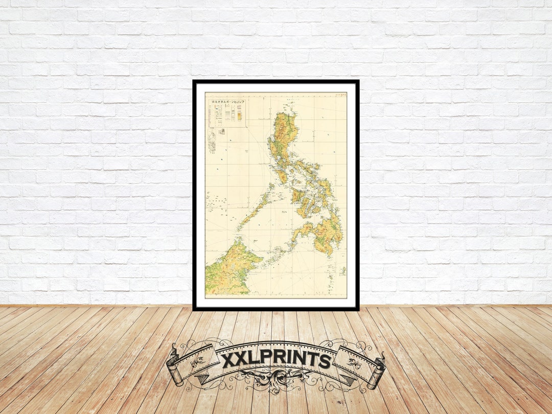 Philippines Map Print: 1941 Japanese Cartography, Fine Art Reproduction ...