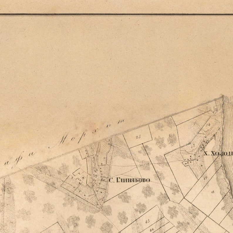 Old Map of Odessa, 1835, Very Rare Map, Antique Map, Fine Reproduction ...