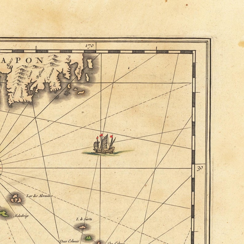 Old Map of India 1640 Ancient Map Extremely Rare Fine | Etsy