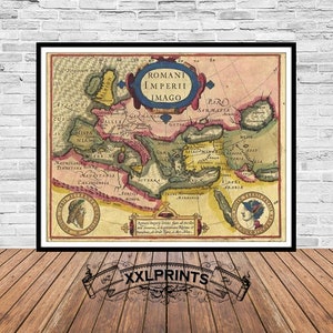 Ancient Map of Roman Empire, 1660, Extremely Rare Map, Beautiful, Fine ...