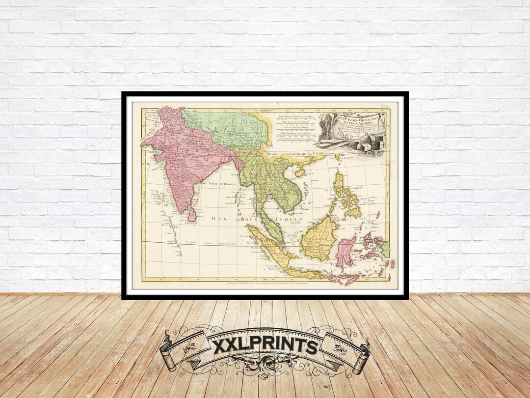 1770 Map of India Orientalis: Antique Asia Fine Art Print - Etsy