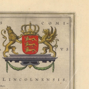 Old Map of Nottinghamshire,1648,rare Map,antique Map,united Kingdom's ...