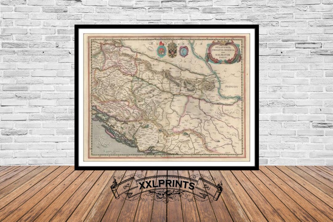 Dalmatia Map Print: 1636 Balkans Antique Decor - Etsy