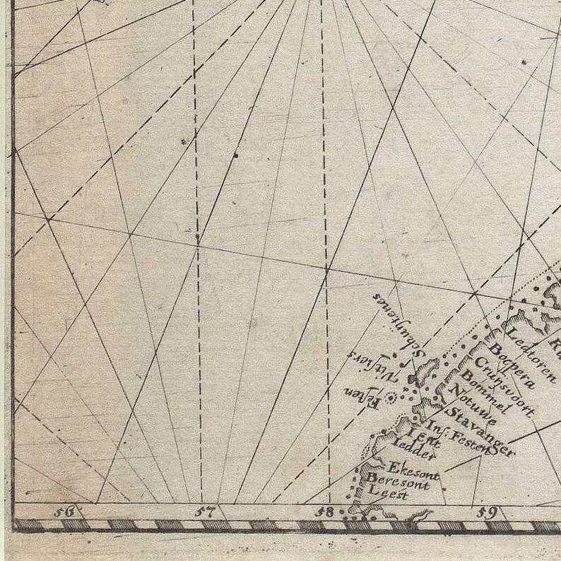 Ancient Map of Norway 1641 Very Rare Map Antique Fine | Etsy