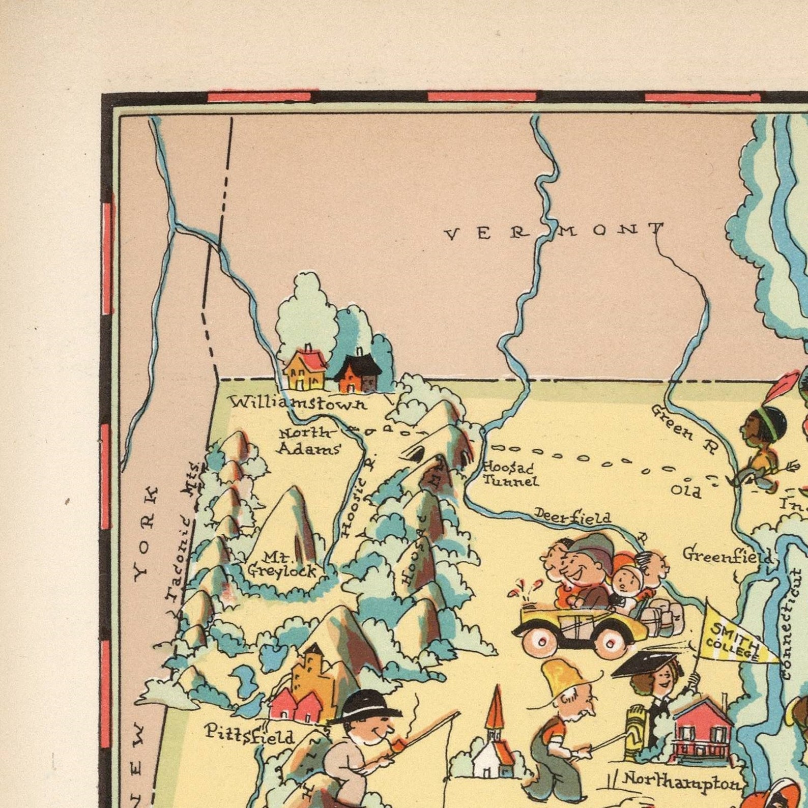 1935 Cartoon Map of Arkansas Pictorial Map Fine - Etsy