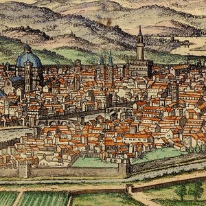 1600s Florence Map Print: Antique Italian City View (digital Download ...