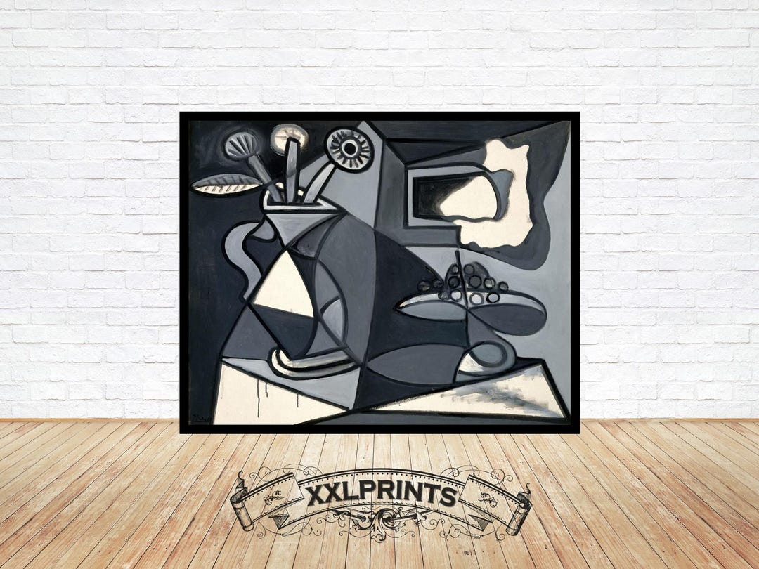 Picasso Flower Vase Print, 1943: Cubist Still Life Art - Etsy