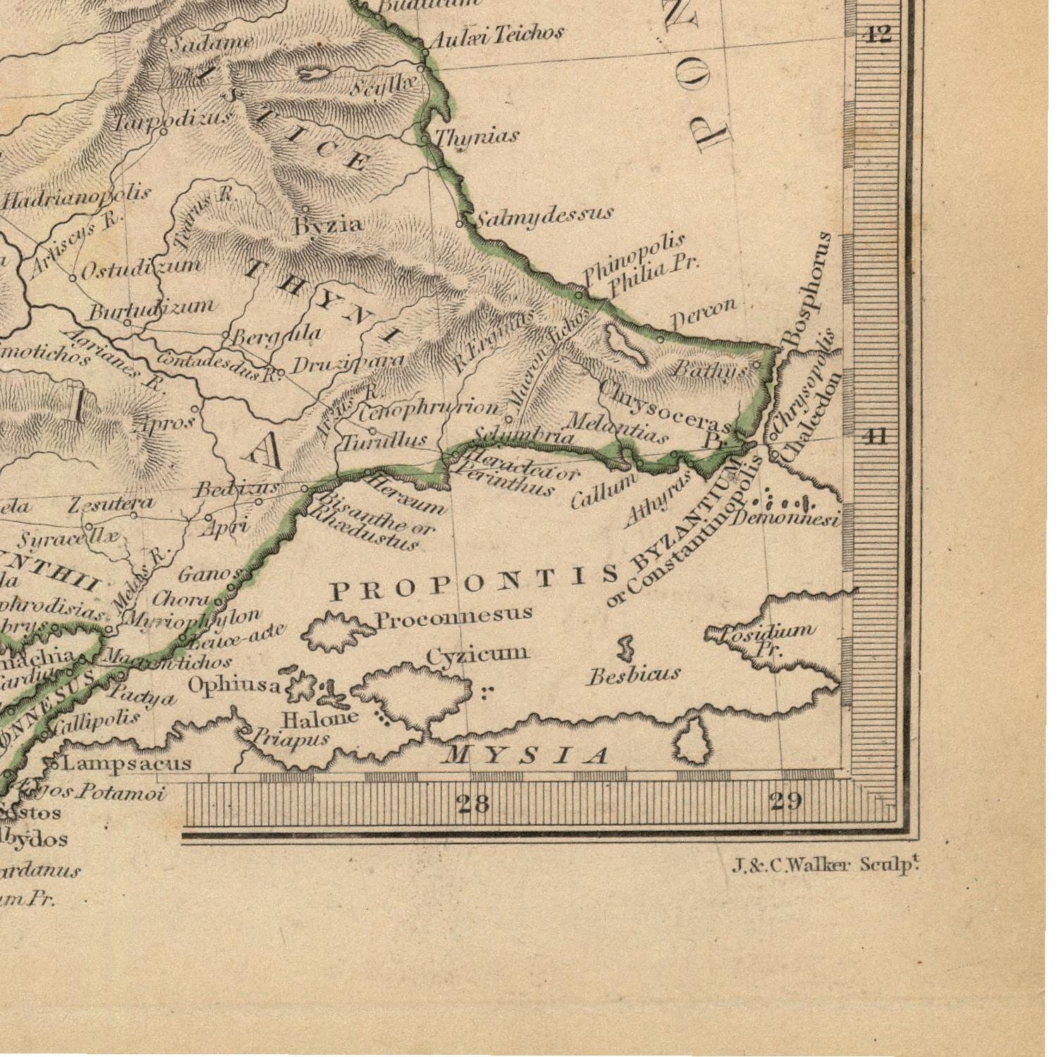 Mapa antiguo de la antigua Macedonia Tracia Iliria Moesia - Etsy España
