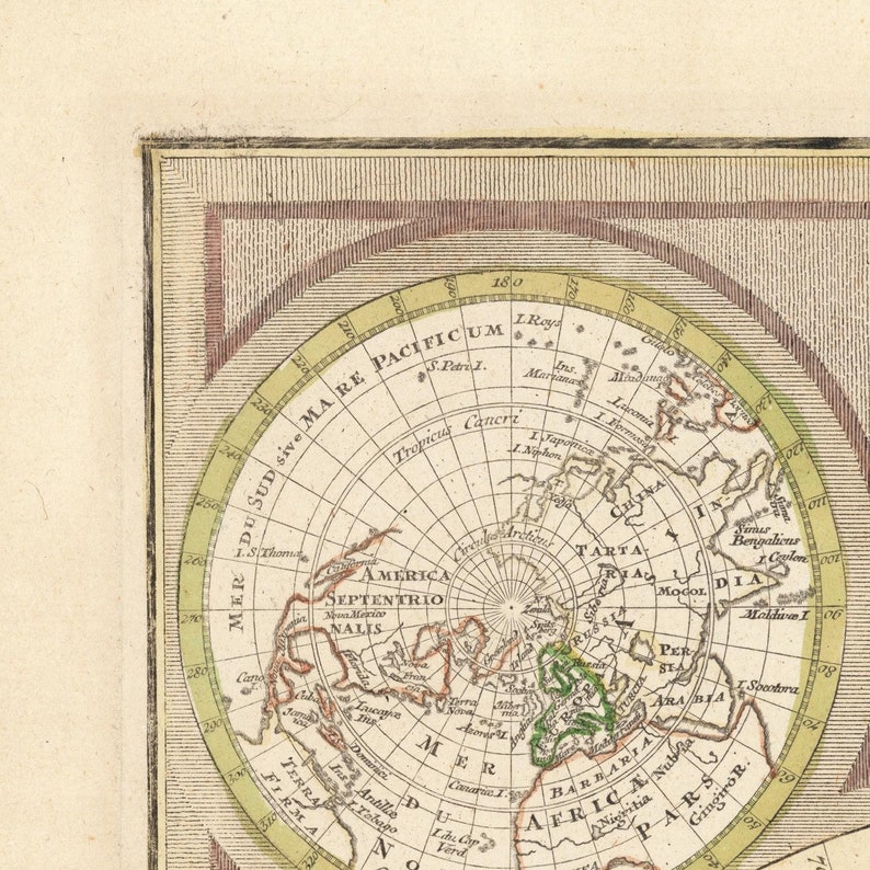Antique Map of the World 1775 Old Map Very Rare Fine | Etsy
