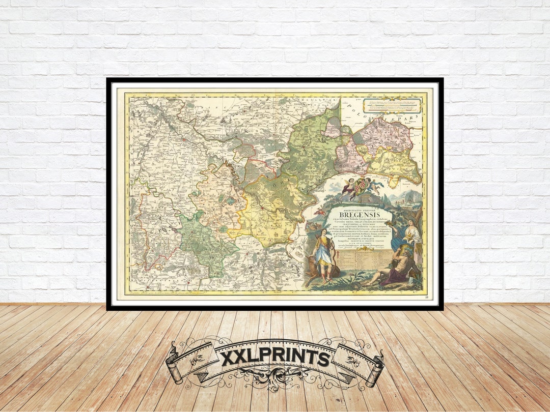 Silesia Map Print: 1736 Fine Art Reproduction, Oversize - Etsy