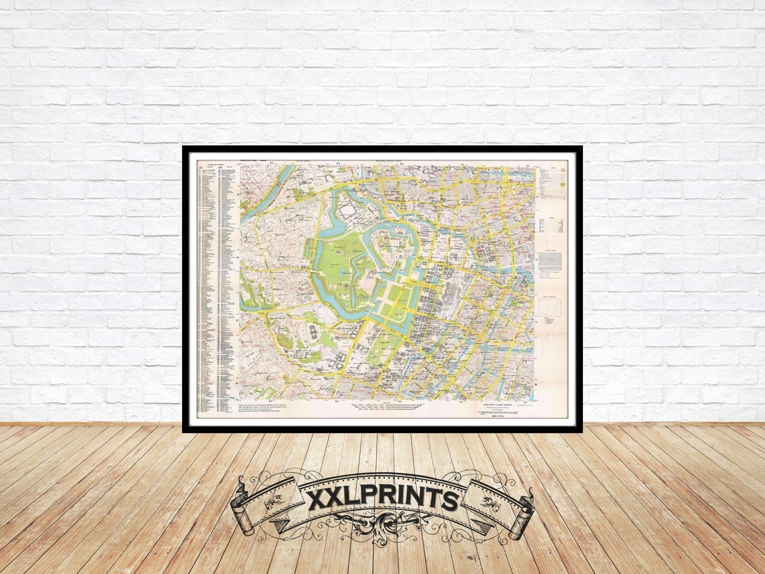Marunouchi Tokyo Map Print: 1948 Vintage City Plan - Etsy