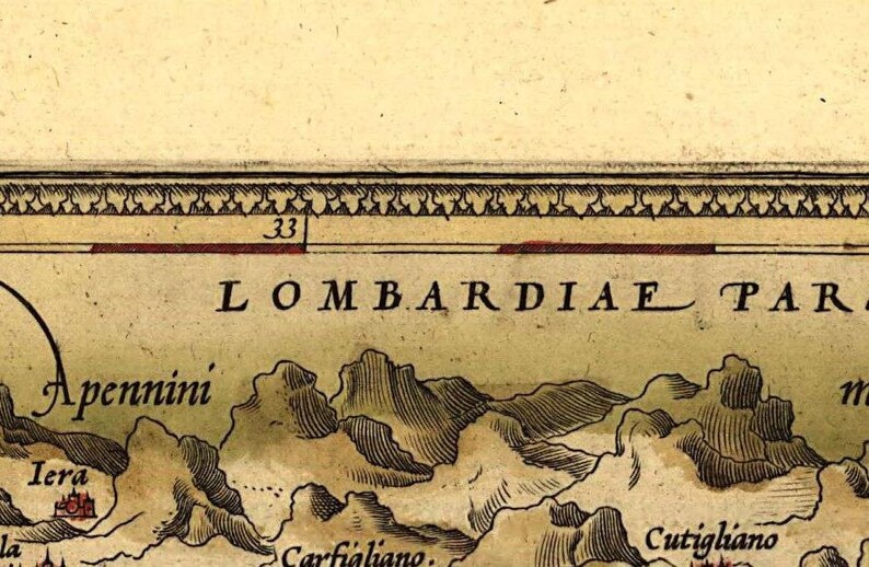 Antique Map of Tuscany Italy 1521 Extremely Rare Map Huge | Etsy