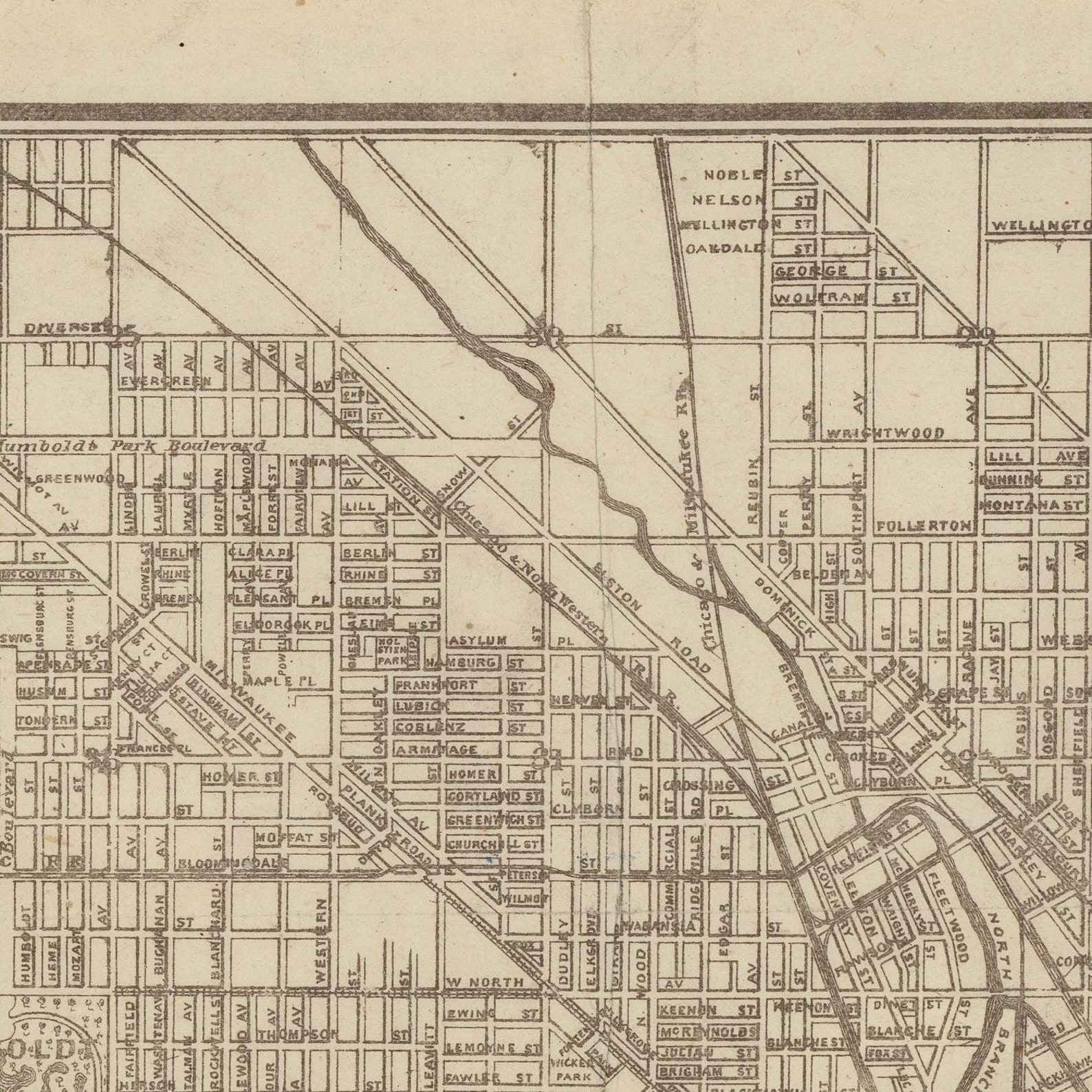 Old Map of Chicago 1880 City Plan Antique Fine - Etsy