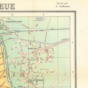 Old Map of Paris and Suburbs, 1870, Fine Reproduction, Large Map, Fine ...