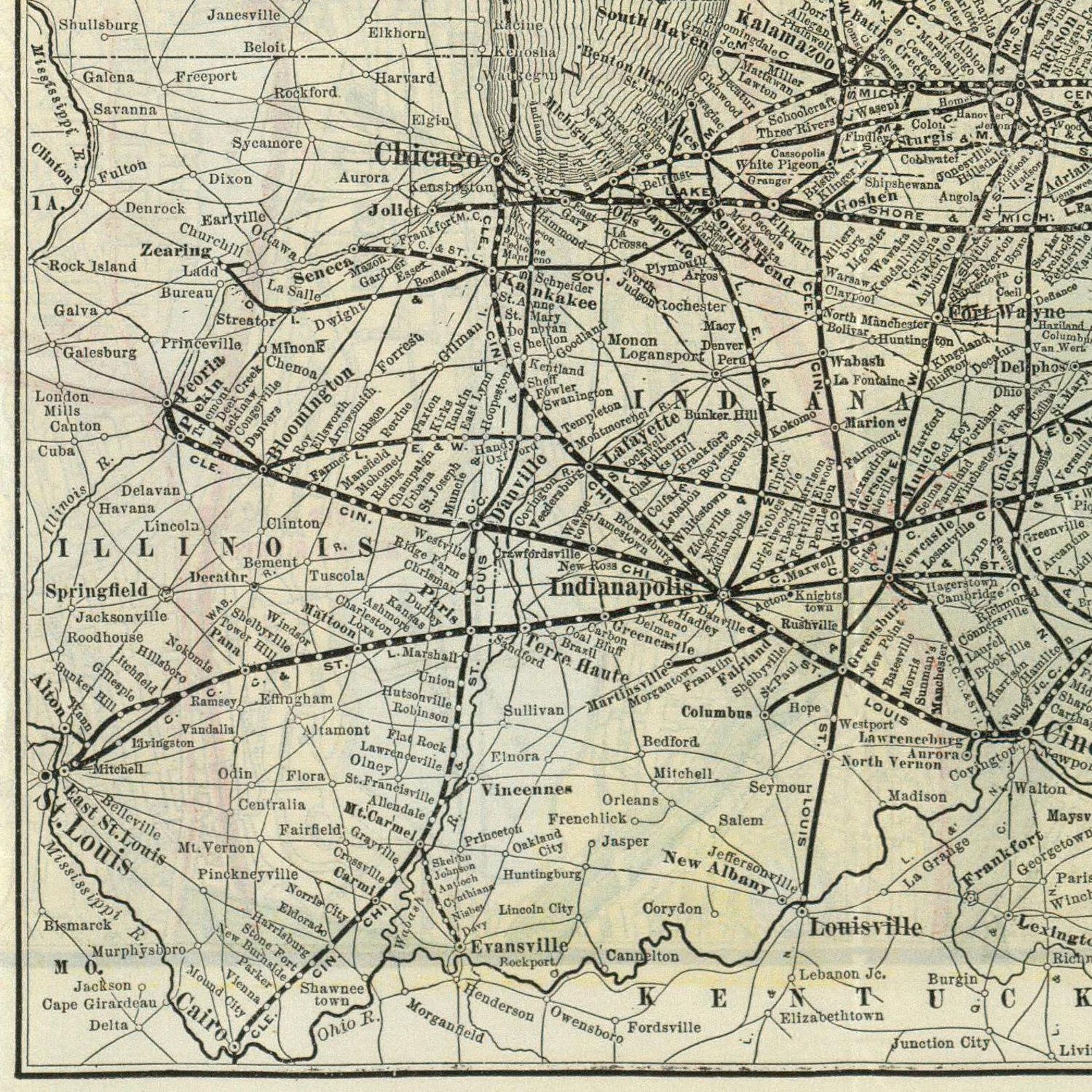 New York Central Railroad Map Print: 1918 Central Line, Fine Art ...