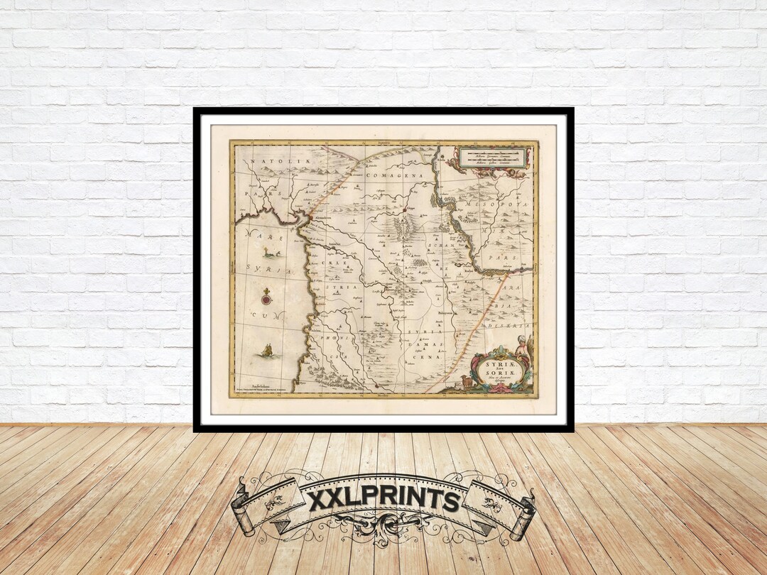 Old Map of Syria, 1690, Ancient Map, Very Rare, Fine Reproduction ...