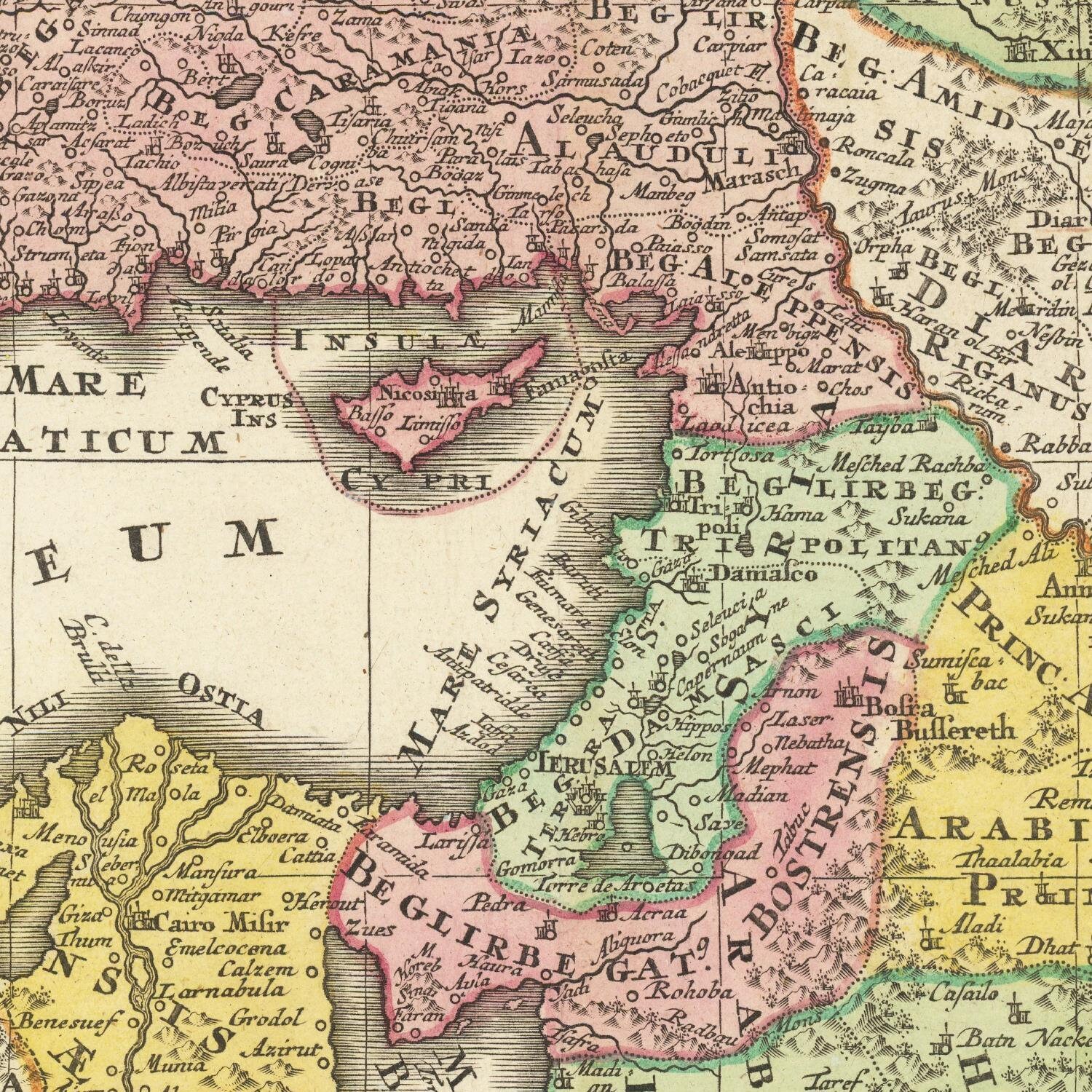 Antieke kaart van het Ottomaanse Rijk 1740 fijne - Etsy België