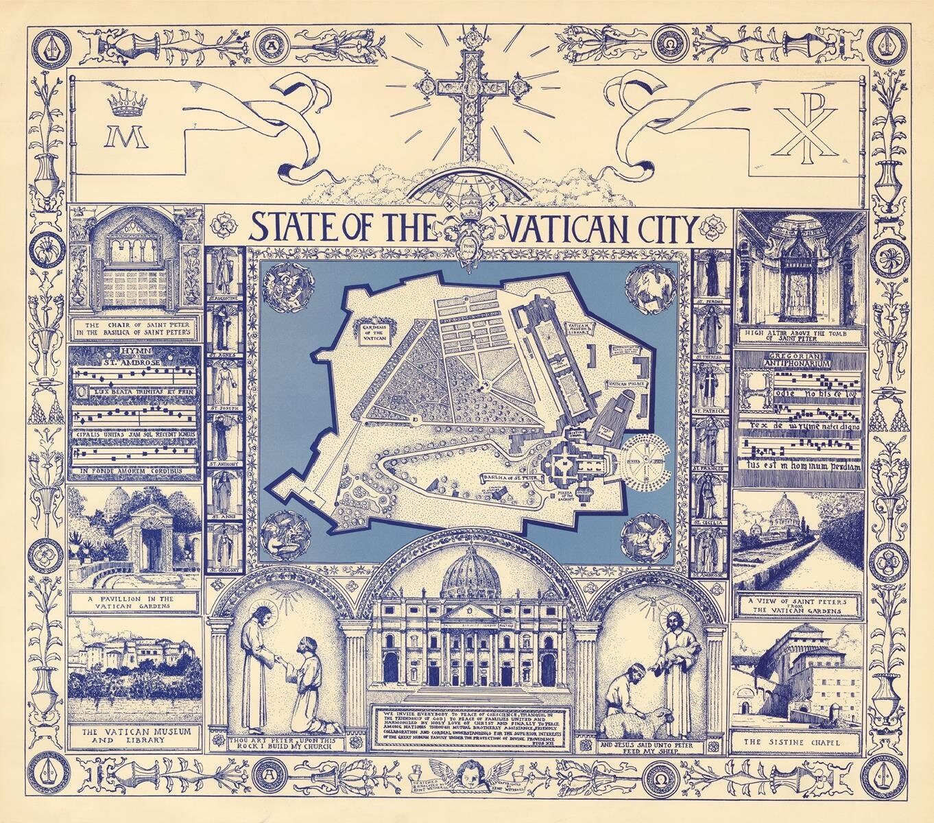 Old Map of Vatican City 1975 Very Rare Fine Reproduction - Etsy