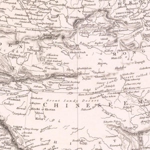 Old Map of Asia 1840 Antique Map Fine Reproduction Large - Etsy
