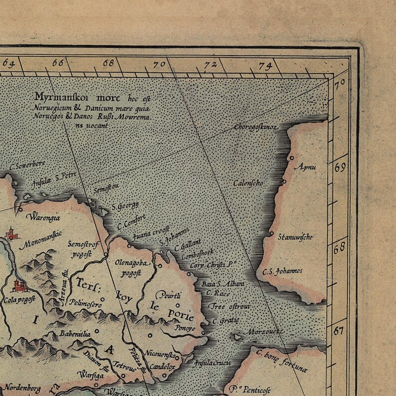 Ancient Map of Sweden and Norway 1660 Rare Map Beautiful - Etsy