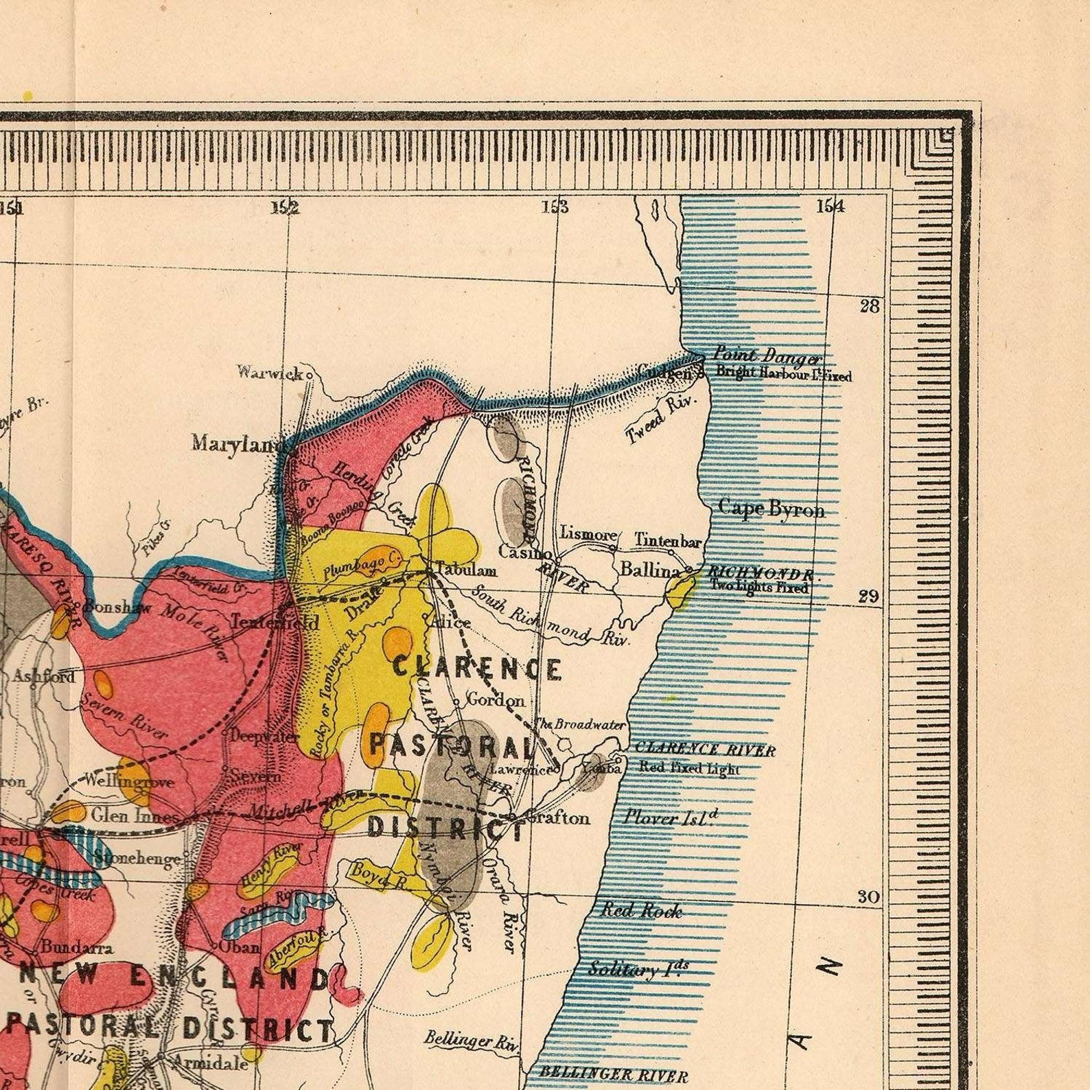Old map of gold fields of New South Wales 1876 very rare | Etsy