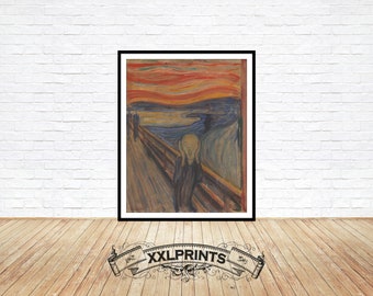 The Scream 1893 by Painter Edvard Munch Fine Art Poster Repro on Matte ...