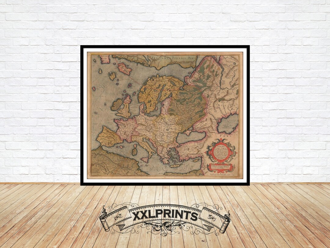 1595 Mercator Map of Europe: Antique Fine Art Print - Etsy