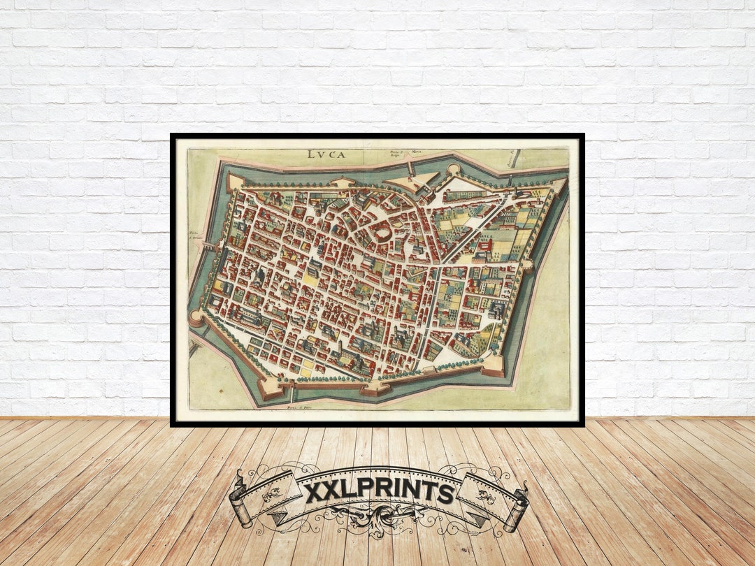 Lucca Tuscany Map Print 1638: Extremely Rare Fine Art Reproduction - Etsy
