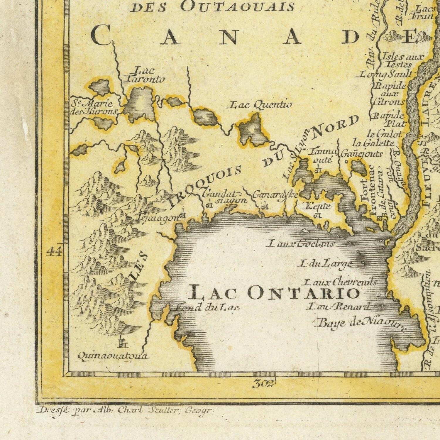 Ancient Map of New France, Canada (1750): Fine Art Giclée Print - Etsy
