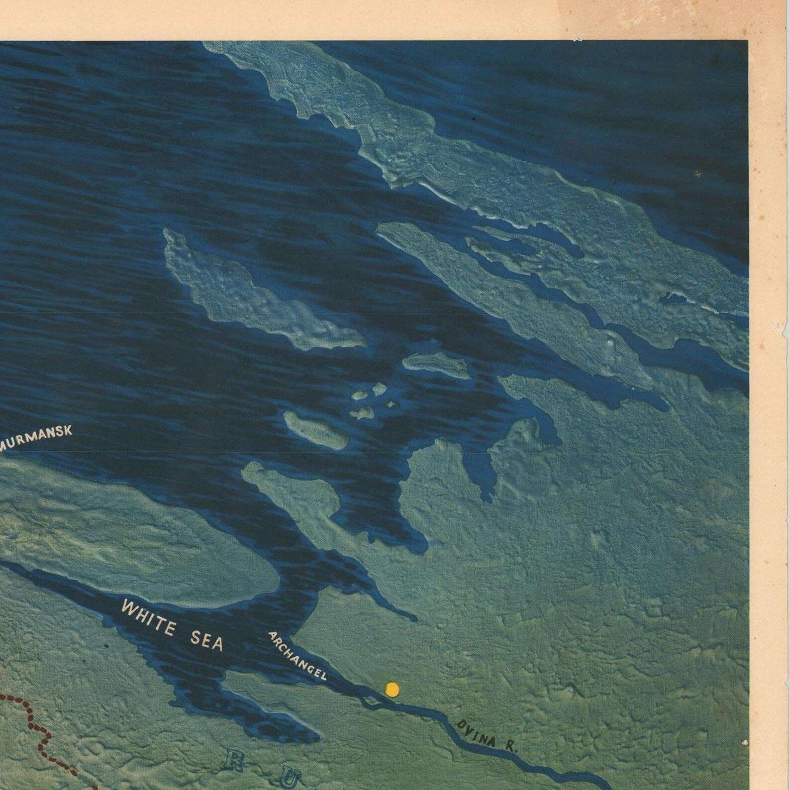 Old Map of North Sea World War 2 Europe 1944 Pictorial - Etsy