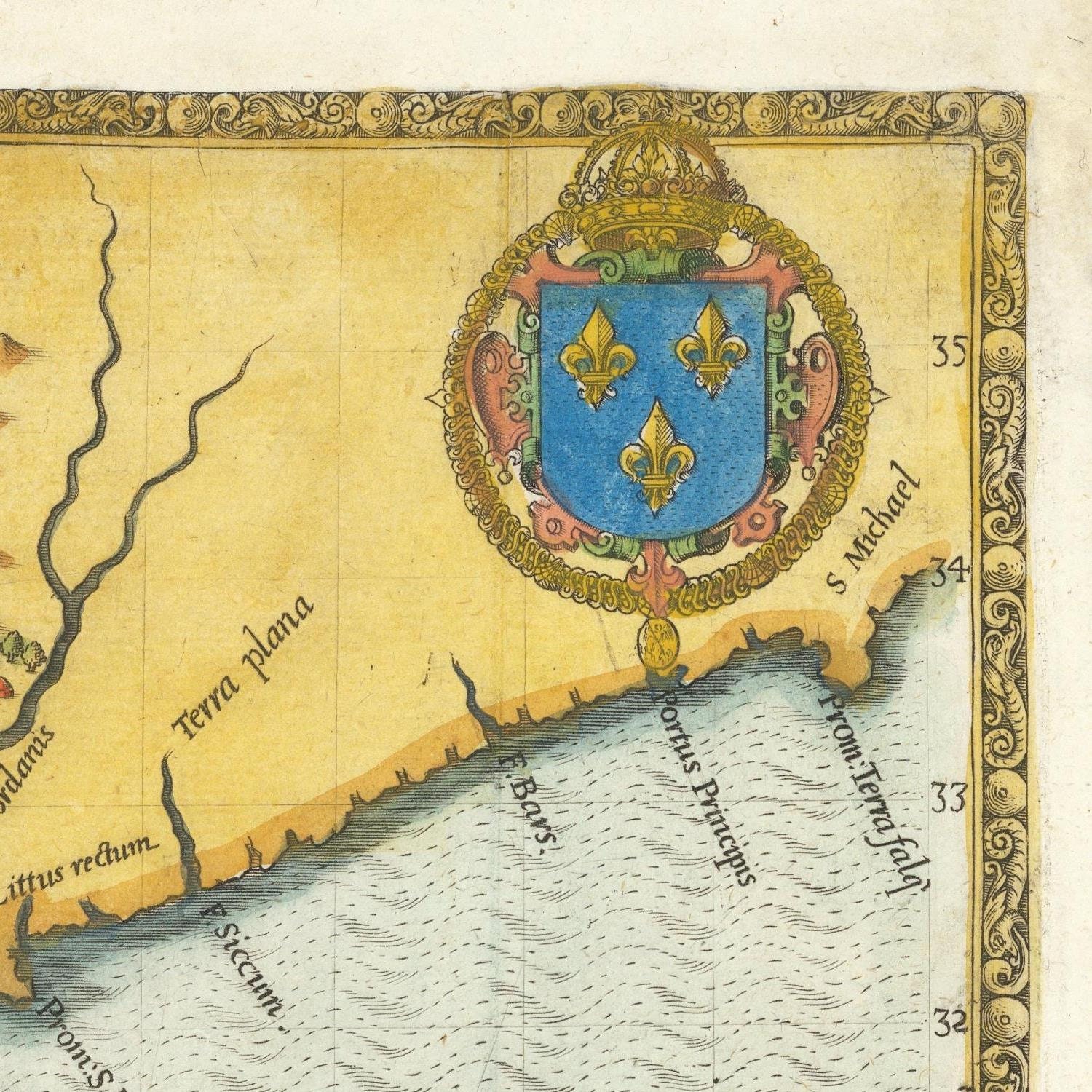 Old Map of Florida 1591 Extremely Rare Ancient Map Fine - Etsy