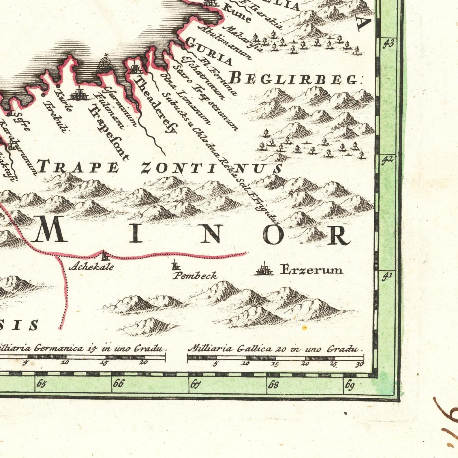Old Map of Pontus Euxinus Black Sea 1720 Rare Map Antique | Etsy