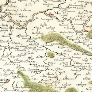 Ancient Brie Region Map Print, Northern France, 1637 - Etsy