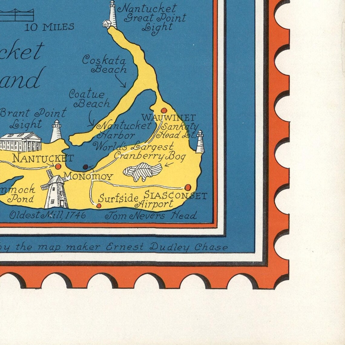 Old Map of Cape Code Massachusetts 19th Century Fine | Etsy