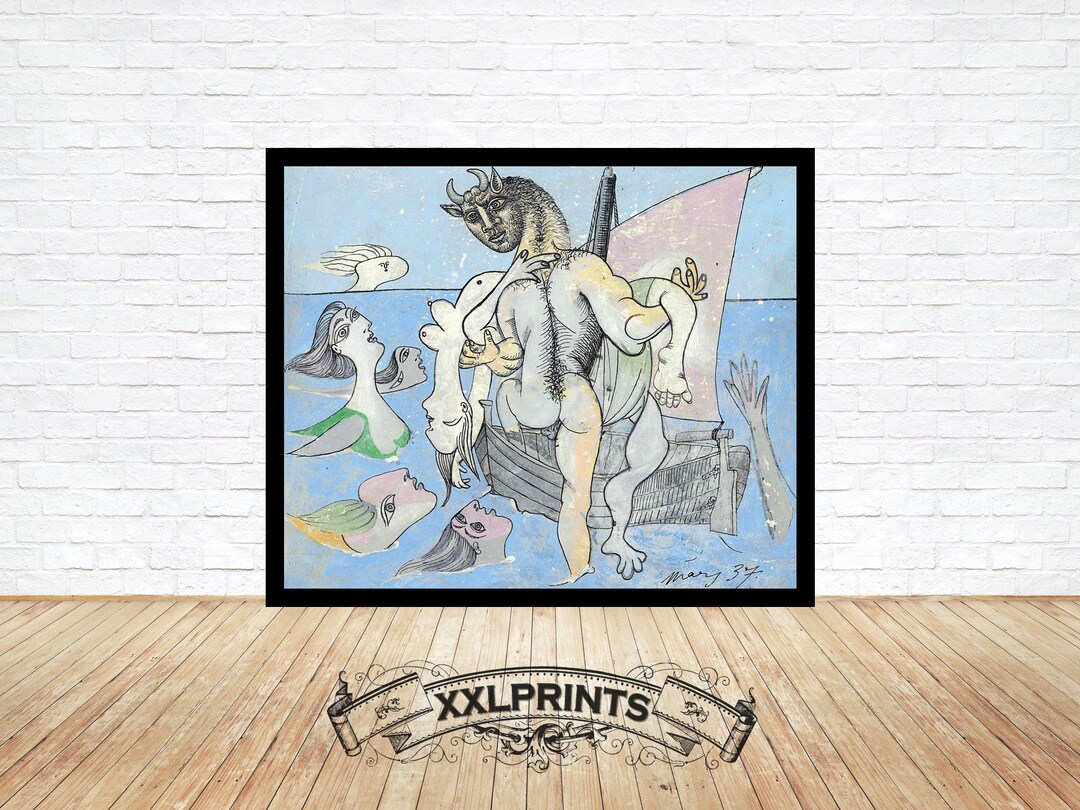 Picasso Bathers Print: Minotaur and Mermaids, 1937 - Etsy