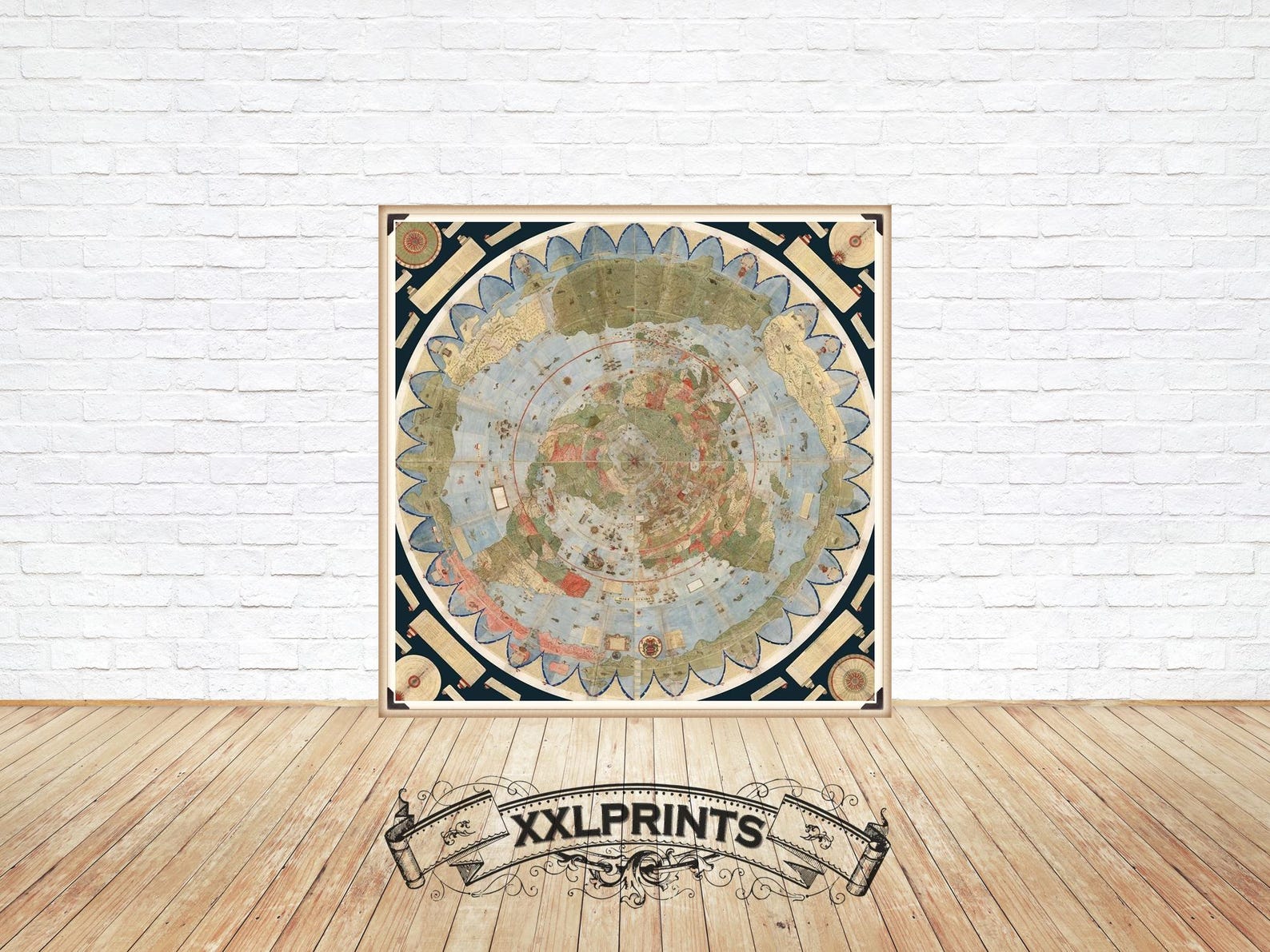1587 World Map Print: 15th Century Vintage Fine Art Reproduction - Etsy