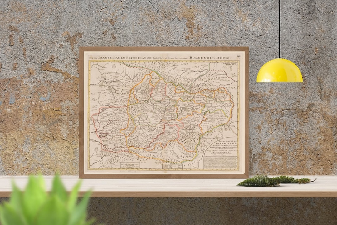 Antique Transylvania Map Print, 1700s Romanian Fine Art Reproduction - Etsy